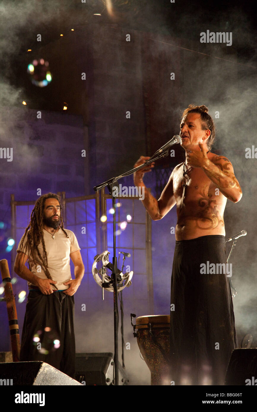 Peter Paul Galea (Pijpo), front man of the Maltese band Tribali, with ...