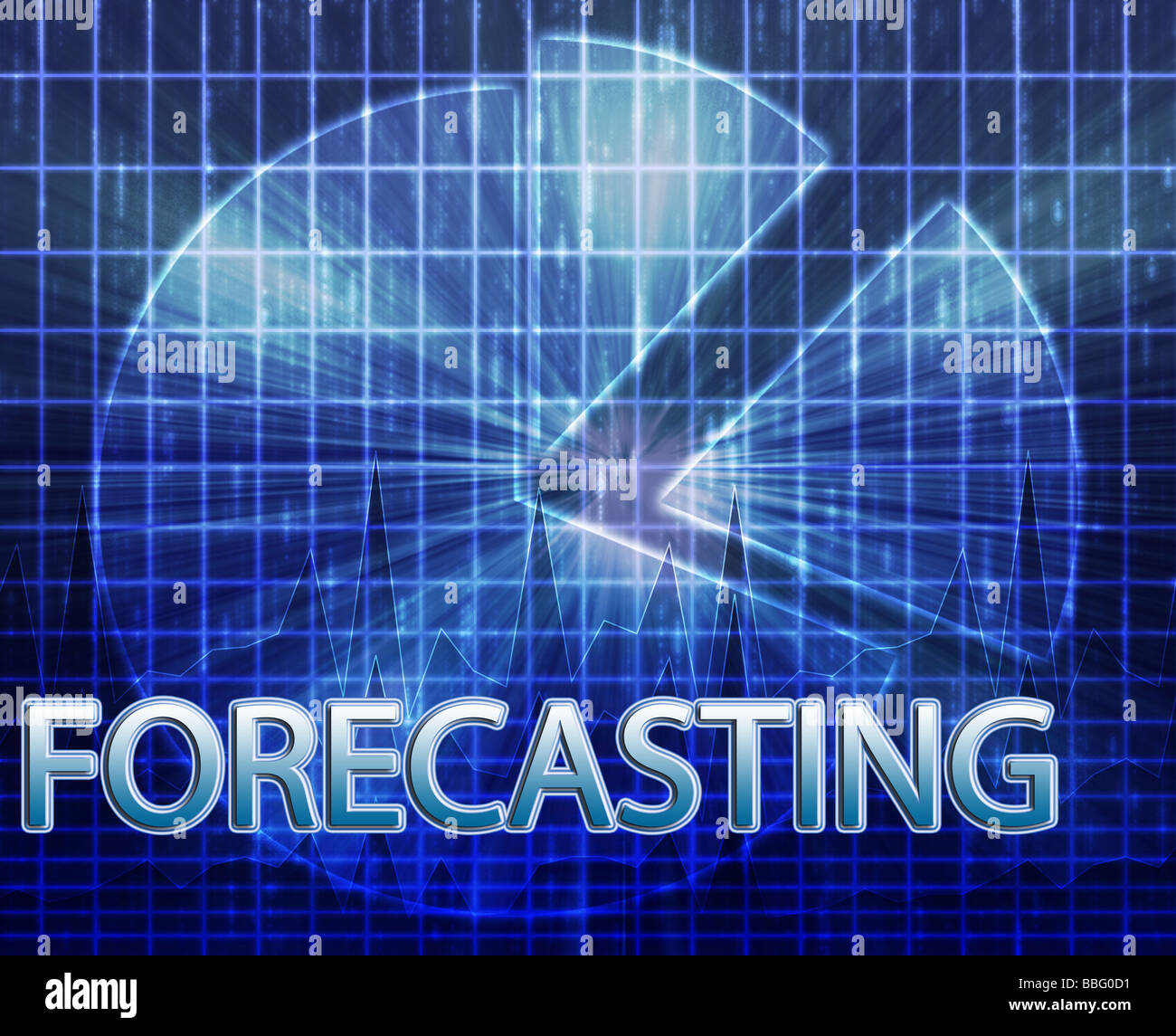 Illustration of forecasting budgeting finance and business pie chart ...