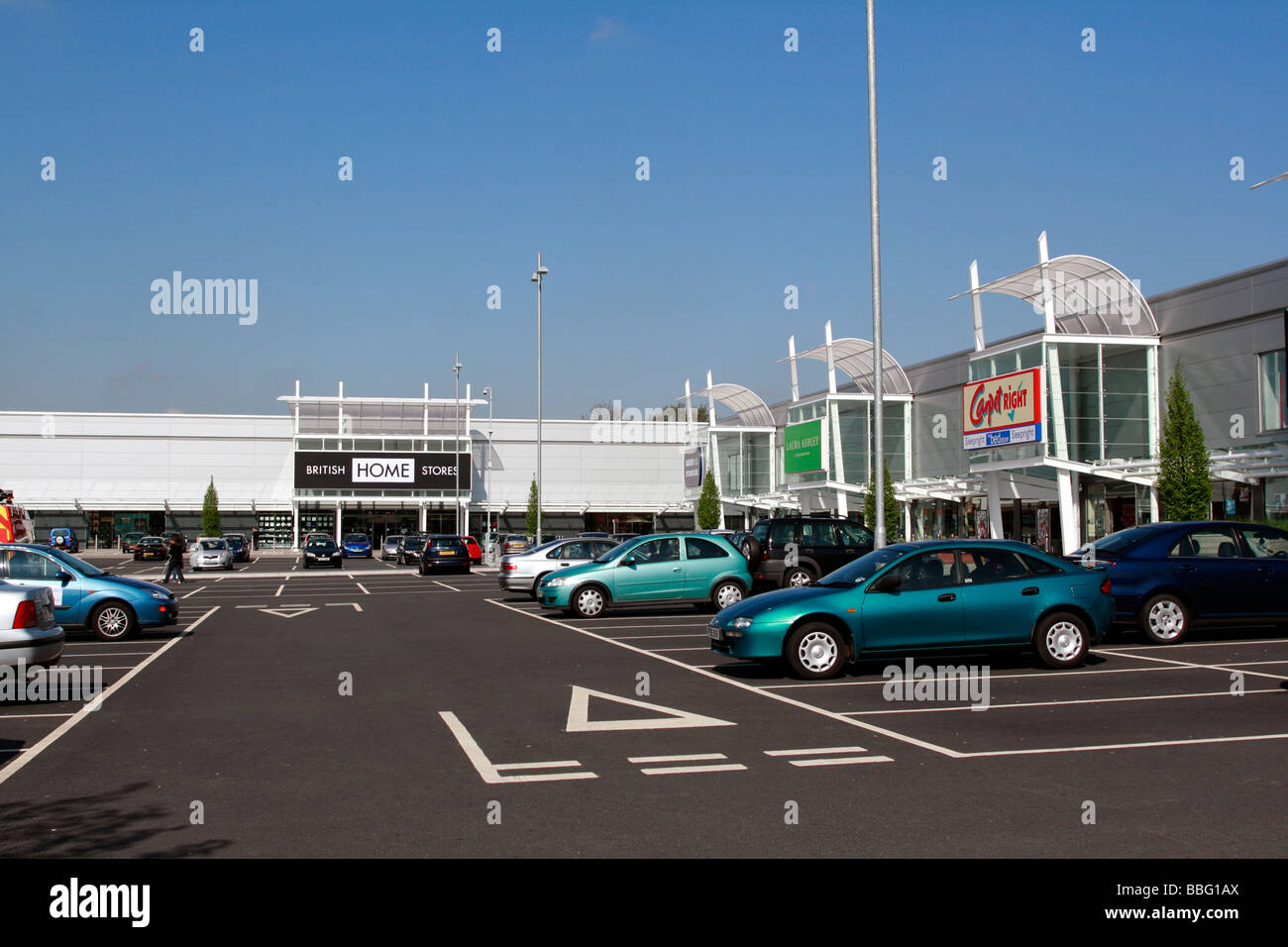 Giltbrook Retail Park out of Town shopping centre Kimberley Nottingham ...