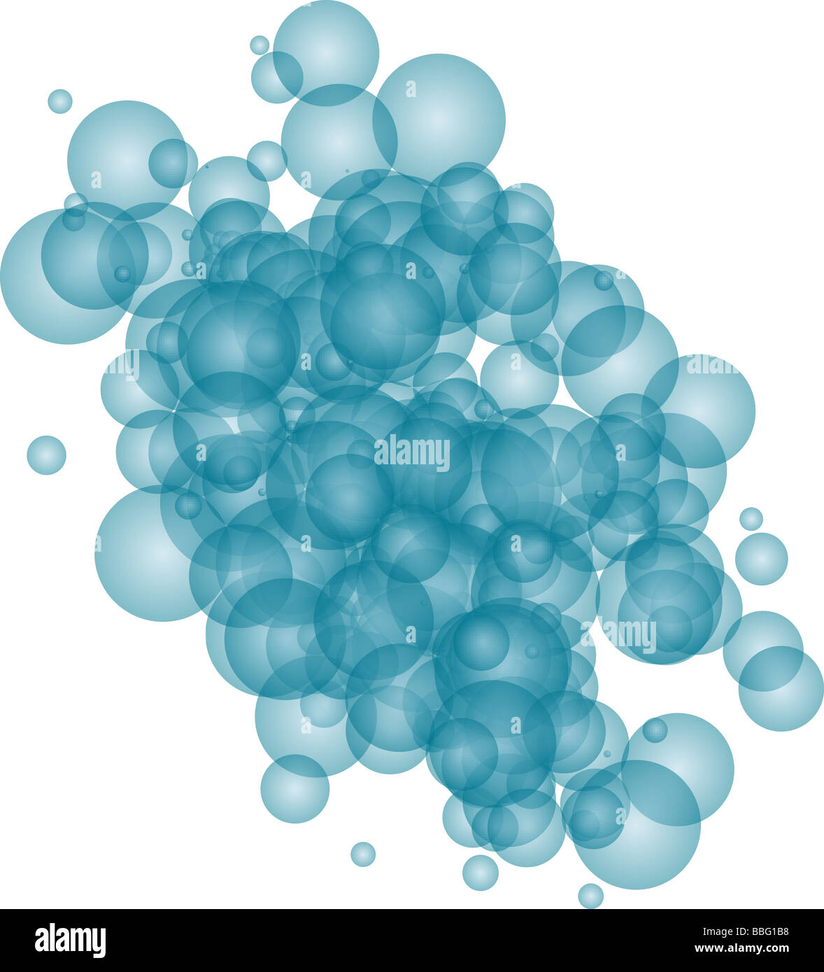 Abstract illustration of round floating bubbles circles Stock Photo - Alamy