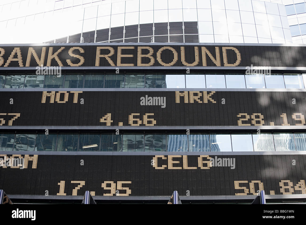 Stock ticker board Stock Photo - Alamy