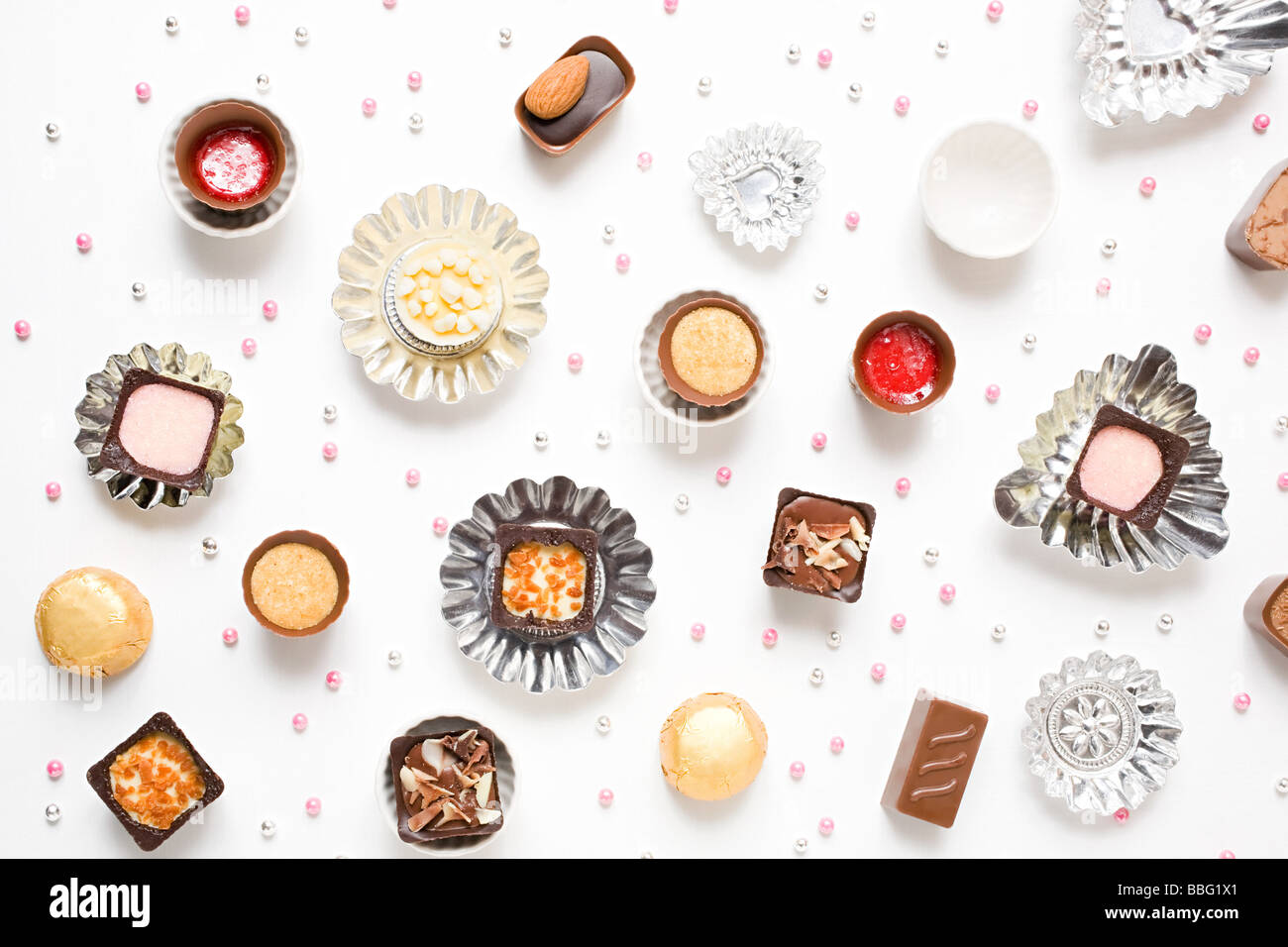 Chocolate selection sweet variety produce hi-res stock photography and ...