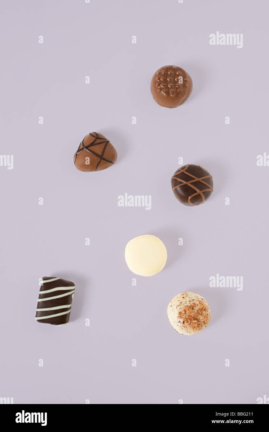 Chocolate selection sweet variety produce hi-res stock photography and ...