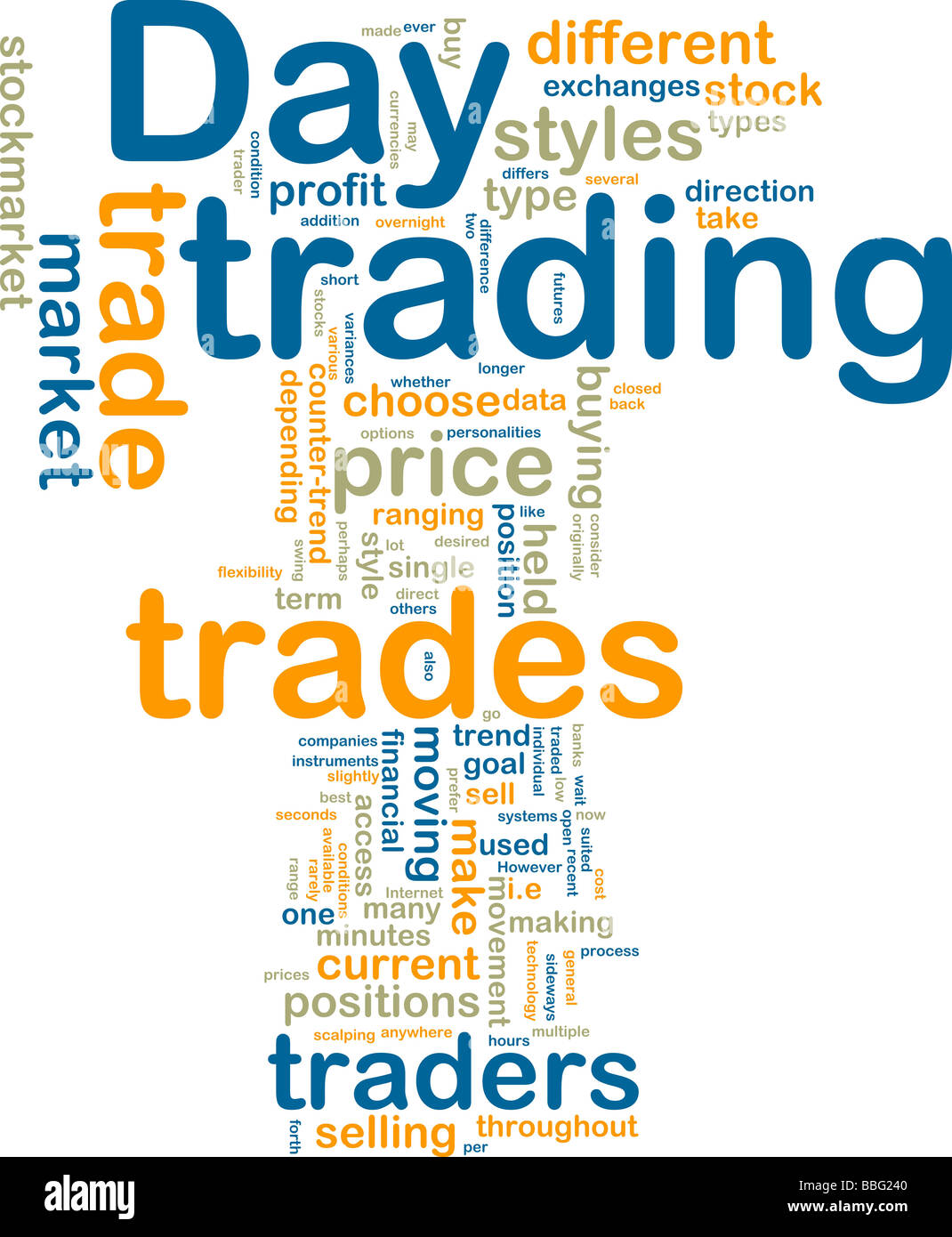 Word cloud tags concept illustration of day trading Stock Photo - Alamy