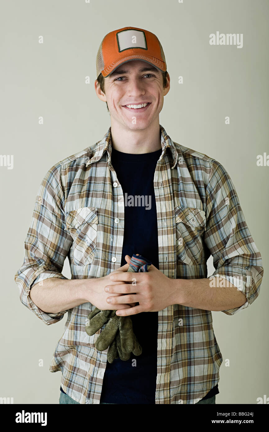 Portrait of a farm worker Stock Photo - Alamy