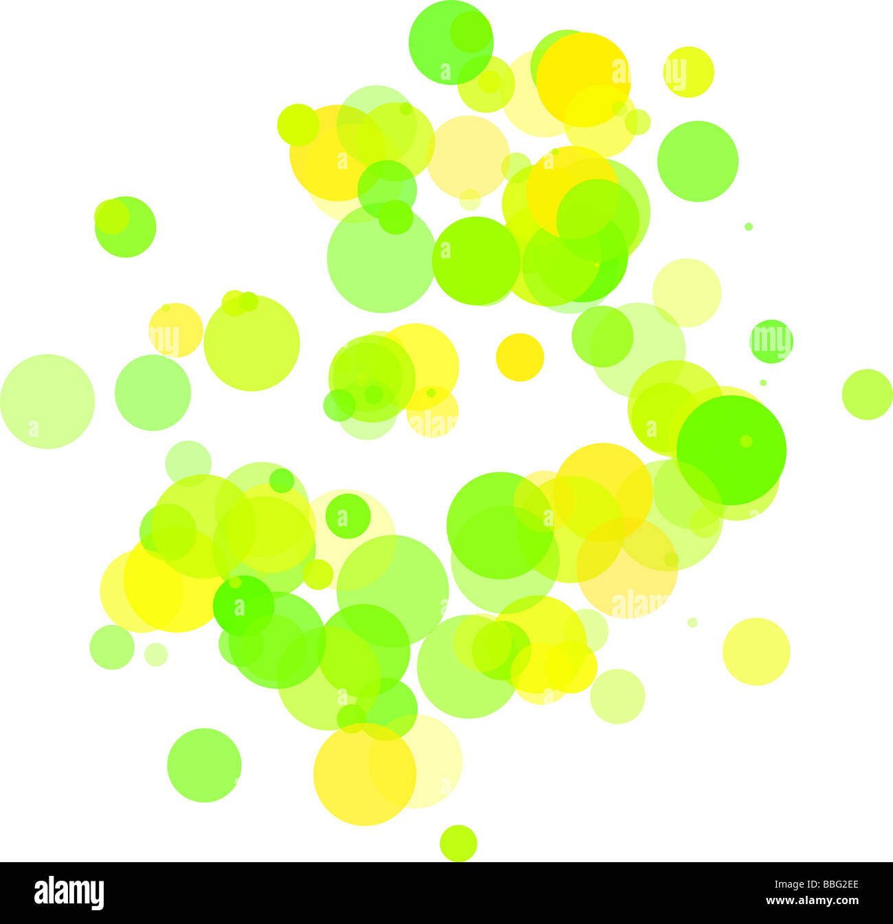 Abstract illustration of round floating bubbles circles Stock Photo - Alamy