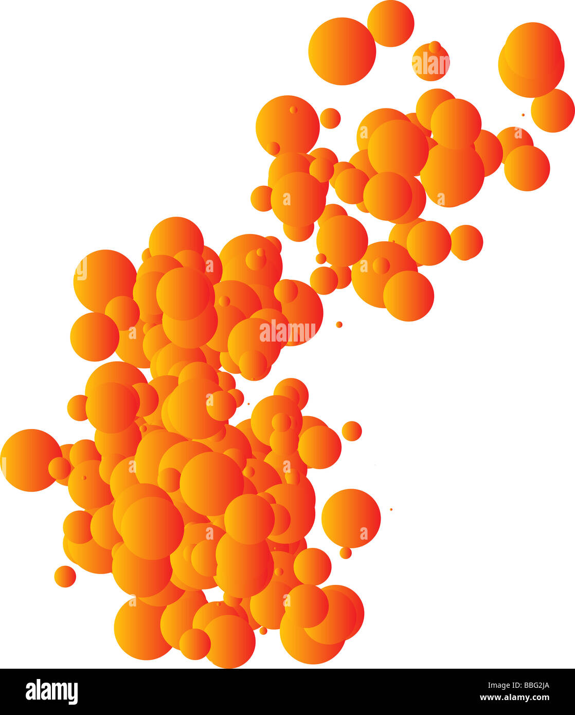 Abstract illustration of round floating bubbles circles Stock Photo - Alamy