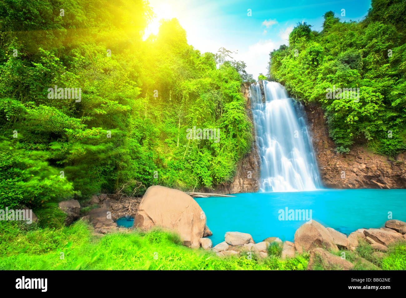 Bobla ( Bo bla ) waterfall in Vietnam Stock Photo - Alamy