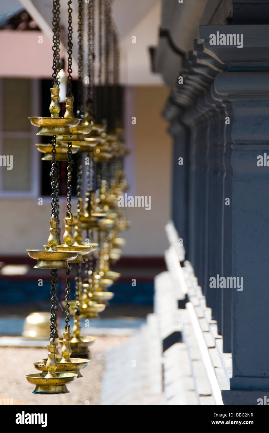 Kerala temple lamps hi-res stock photography and images - Alamy