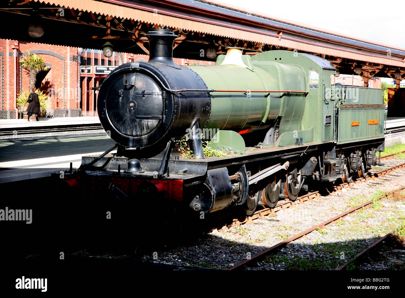 Old steam locomotive displayed in Moor Street station, Birmingham, West ...