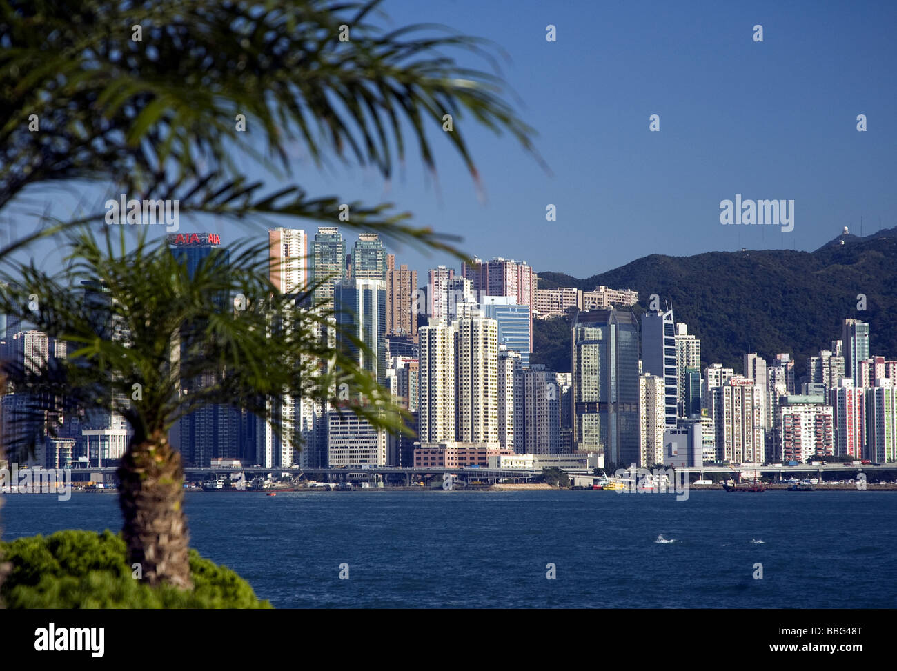 Hong Kong Island Viewed From Kowloon Stock Photo - Alamy