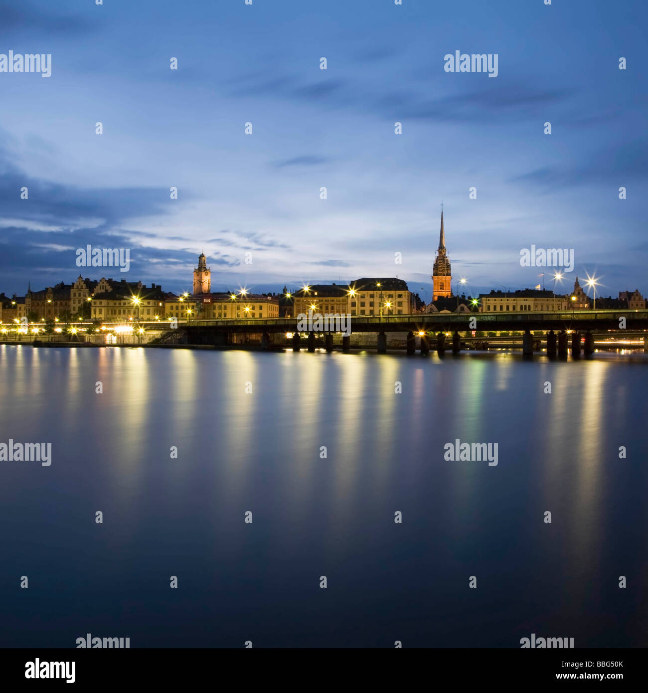 Gamla Stan at night Stock Photo - Alamy