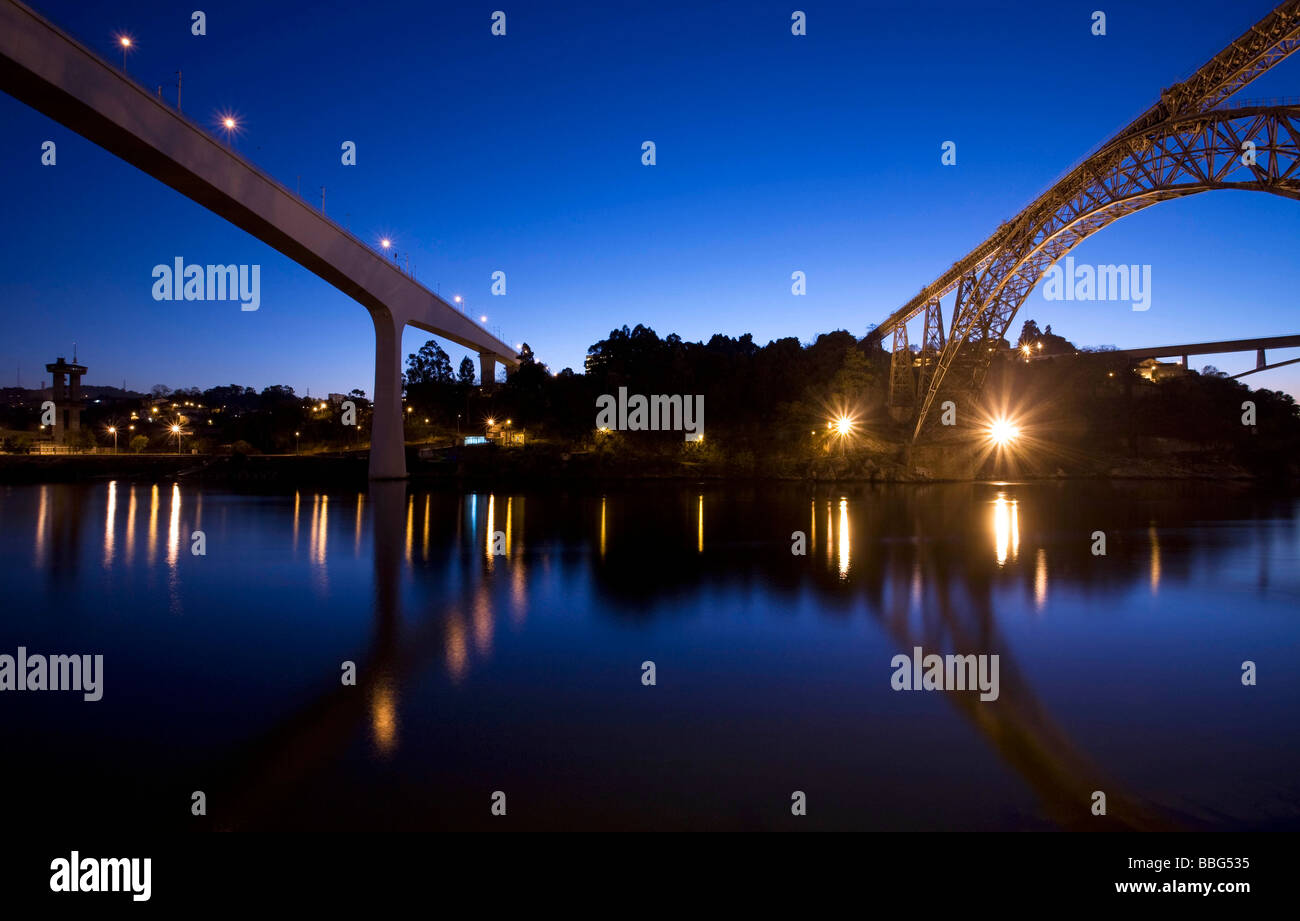 Two railway bridges Stock Photo - Alamy