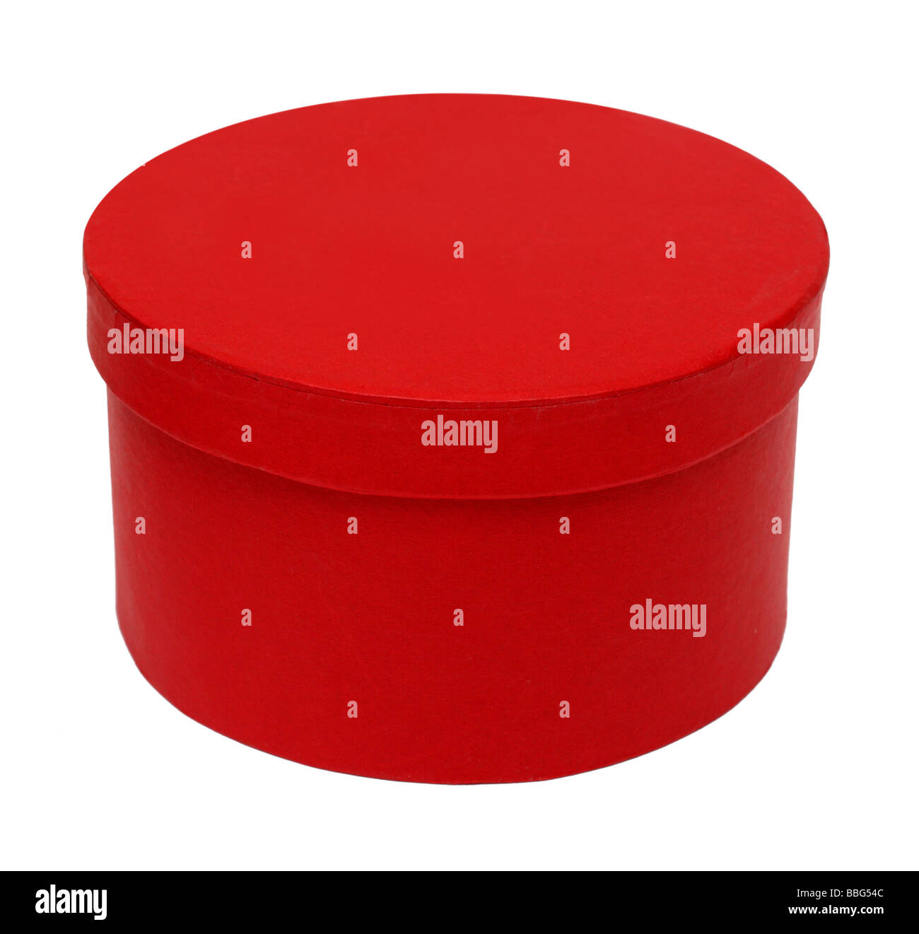 closed red round box isolated on white Stock Photo - Alamy