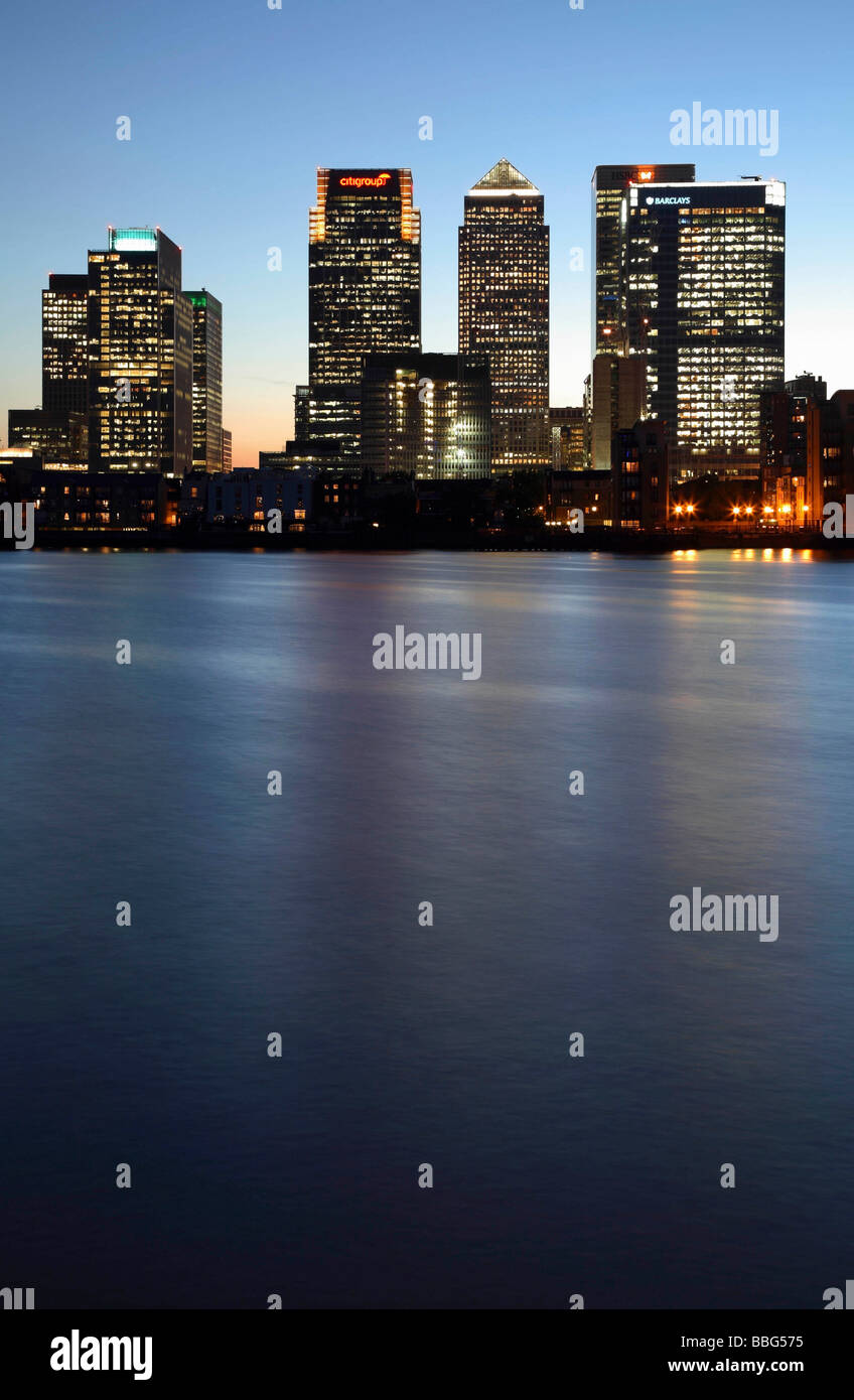 Canary Wharf and River Thames Stock Photo - Alamy