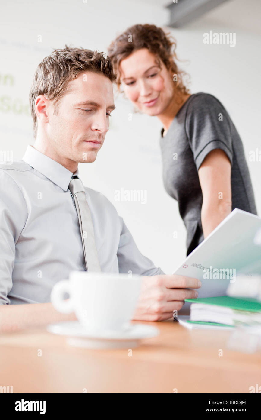 Man and woman planning Stock Photo - Alamy