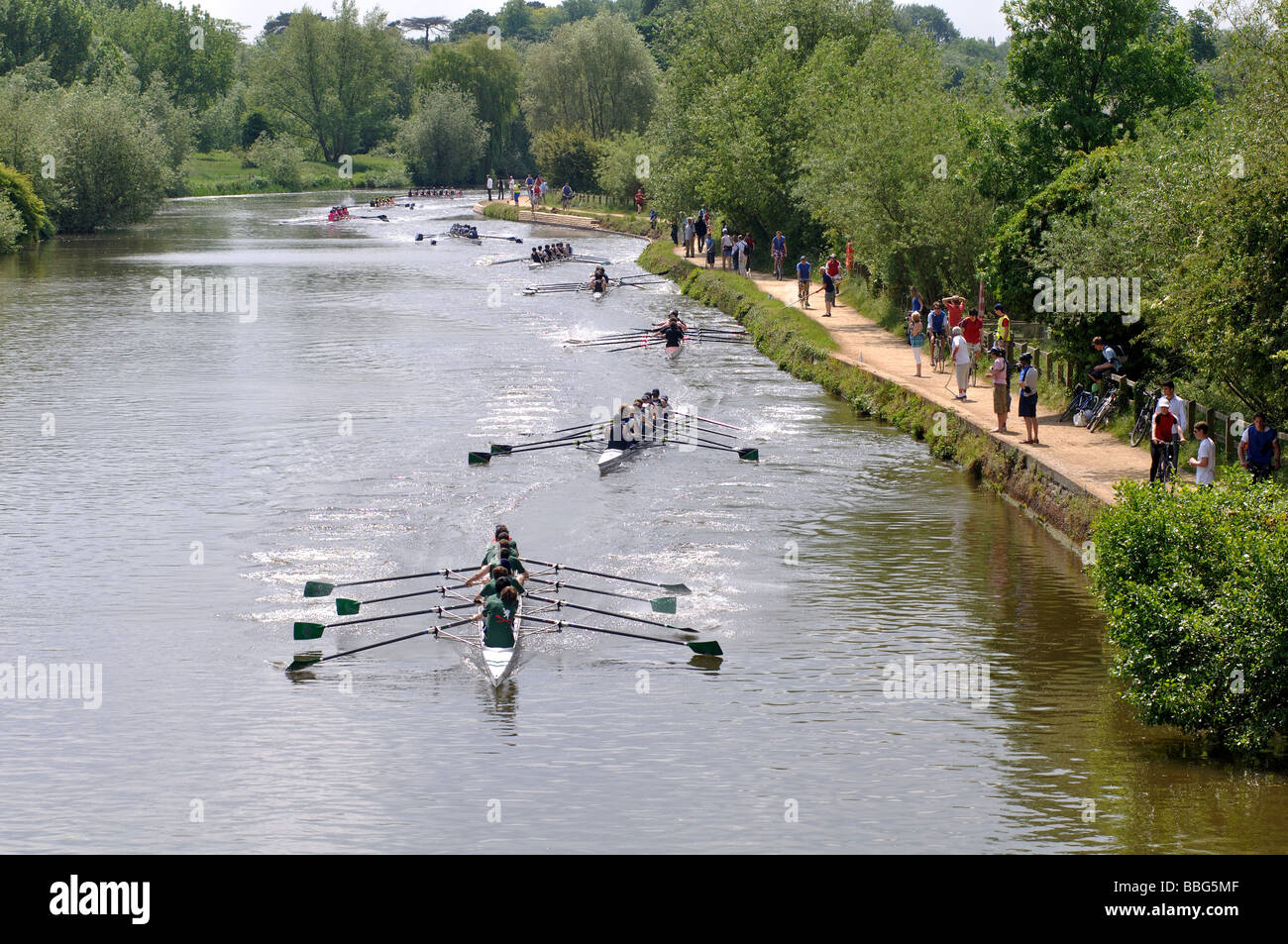 Rowing at Oxford University Summer Eights Stock Photo - Alamy