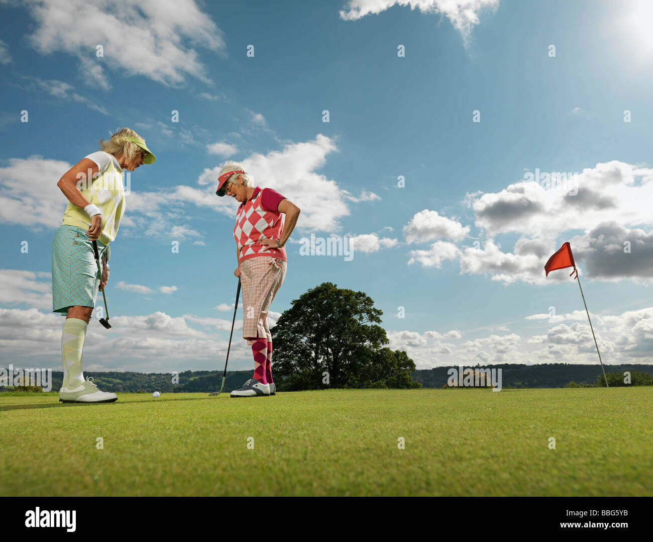 Mature Ladies Playing Golf Stock Photos & Mature Ladies Playing Golf ...
