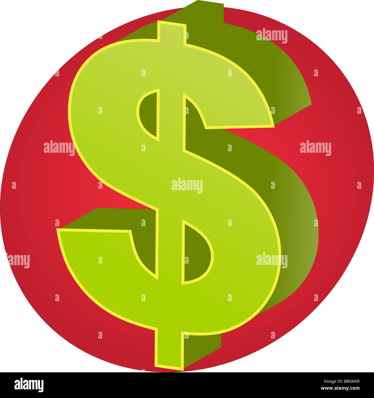 United States Dollar Currency symbol isometric illustration Stock Photo ...