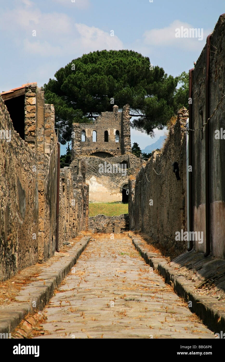 Pompeii, Italy; Historic Italian ruins, aftermath of volcanic eruption ...