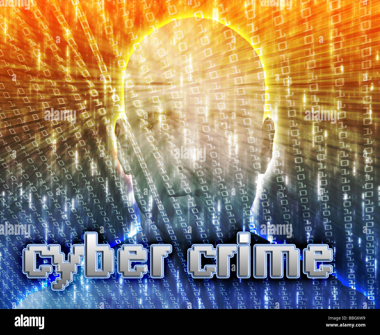 Cyber crime online fraud identity theft illustration Stock Photo - Alamy