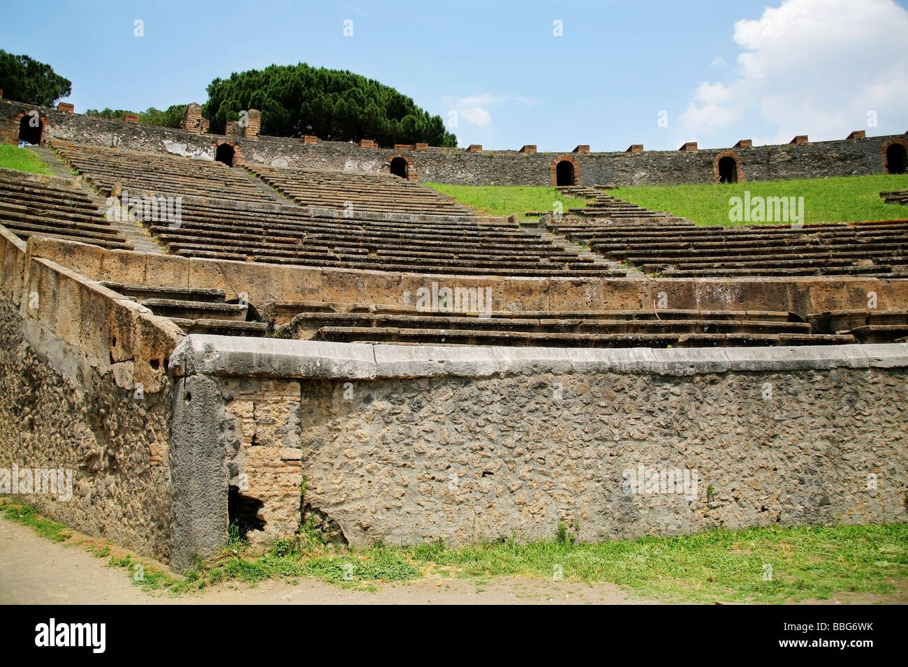 Pompeii, Italy; Historic Italian ruins, aftermath of volcanic eruption ...