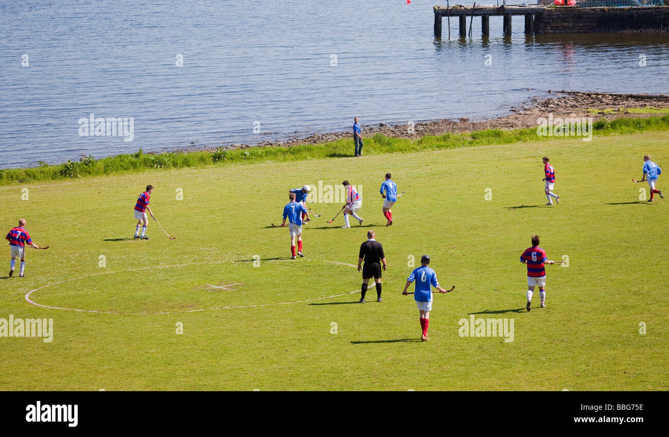 Shinty: game between Kyles Athletic and Kingussie at Tighnabruaich ...