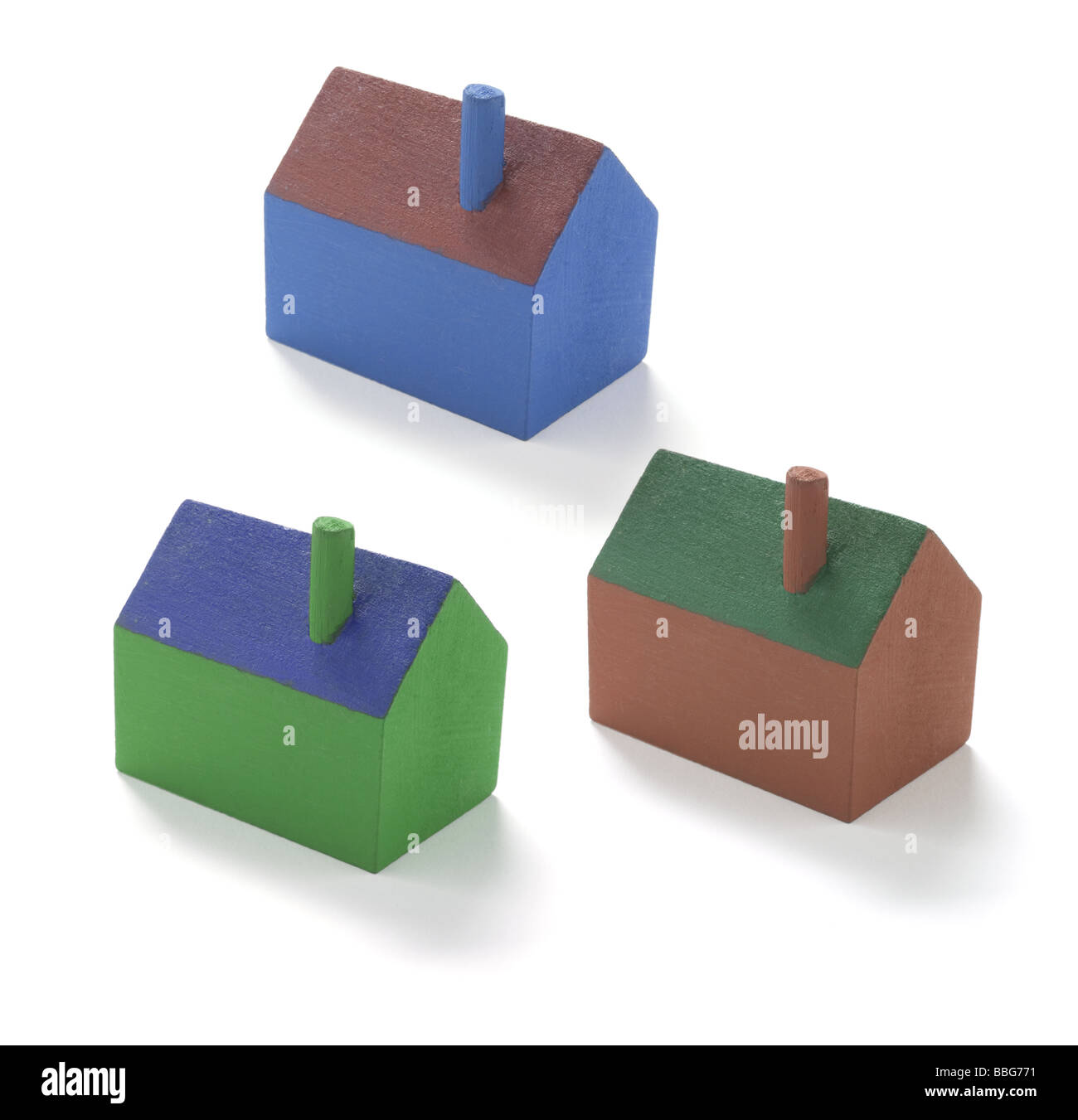 Wooden Toy Houses Stock Photo - Alamy