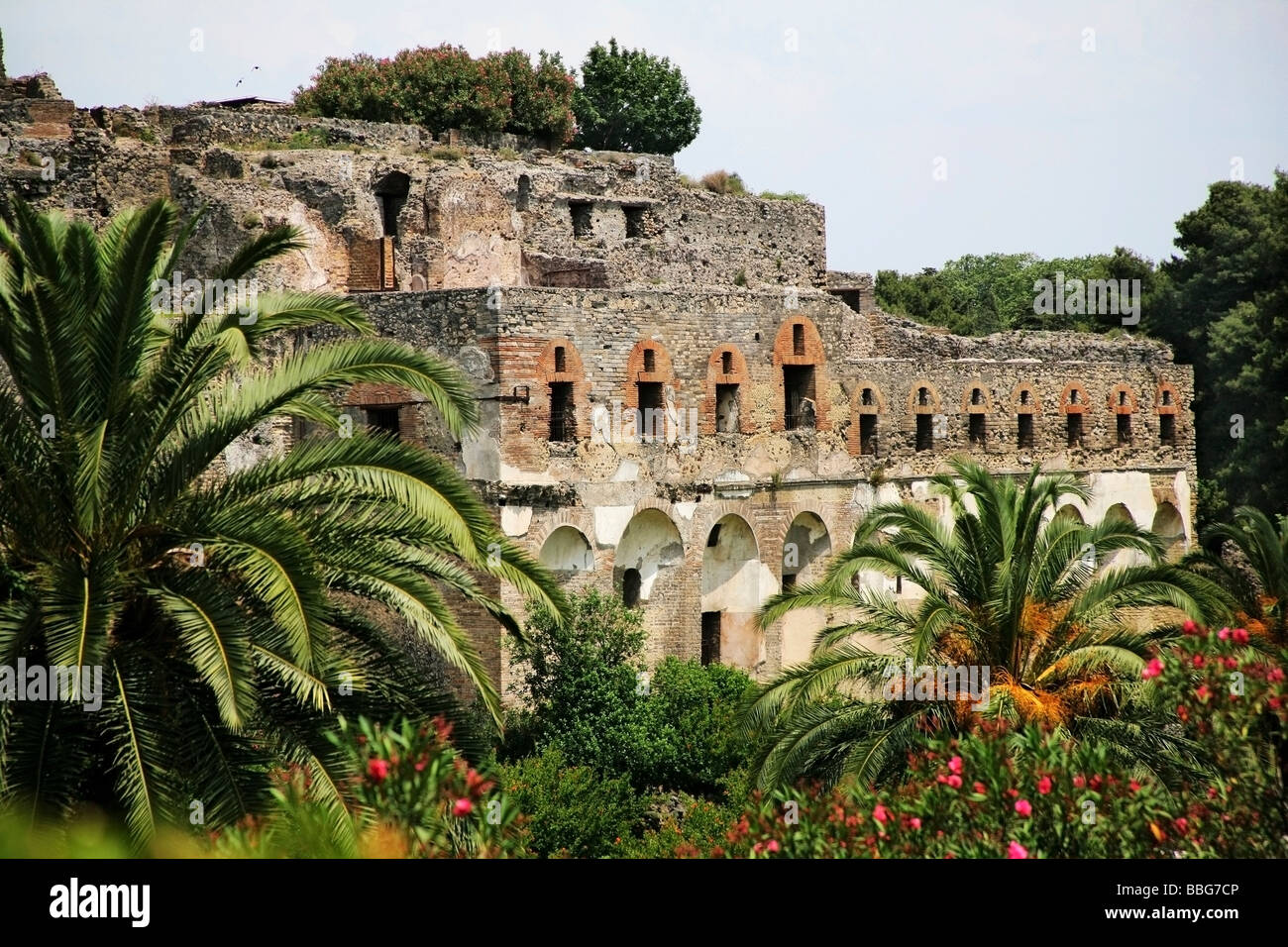 Pompeii, Italy; Historic Italian ruins, aftermath of volcanic eruption ...