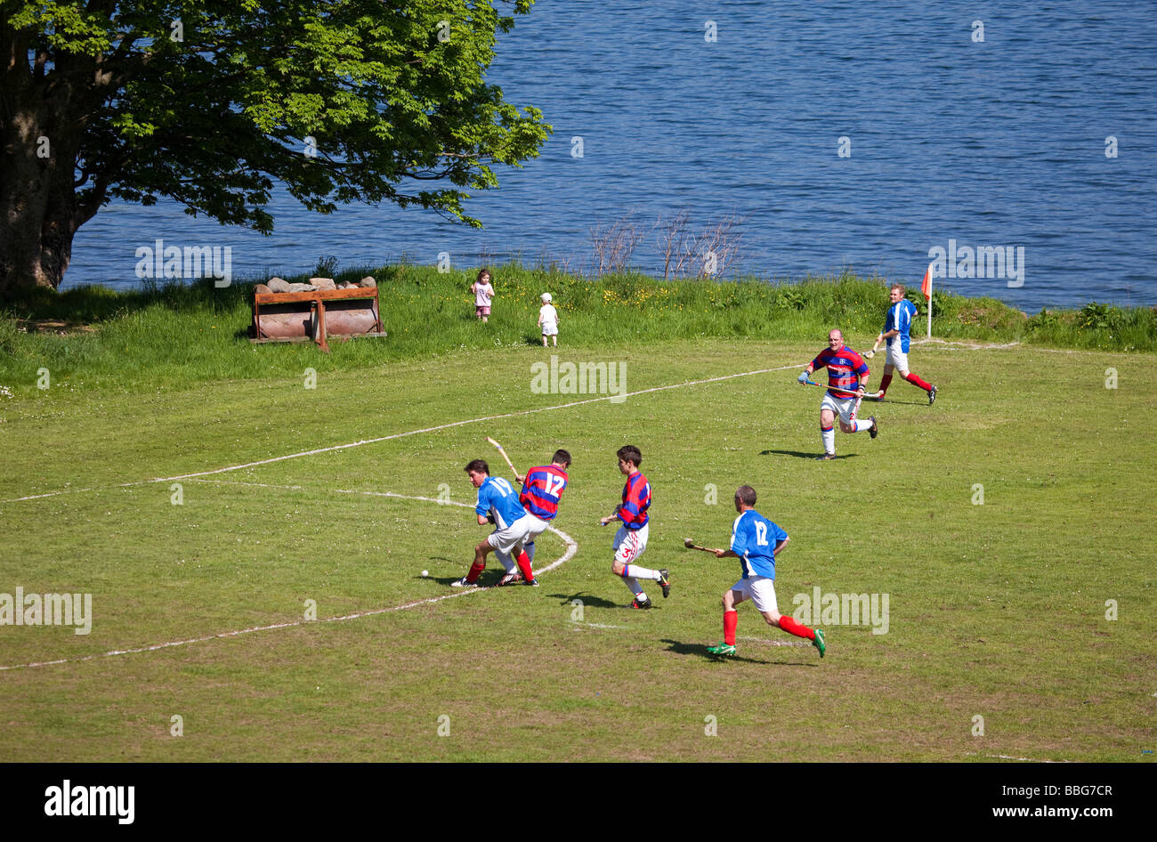Shinty: game between Kyles Athletic and Kingussie at Tighnabruaich ...