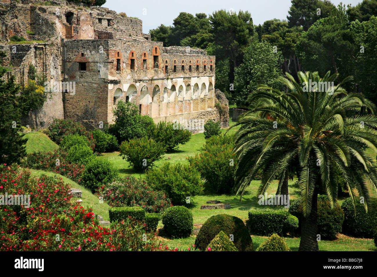 Pompeii, Italy; Historic Italian ruins, aftermath of volcanic eruption ...