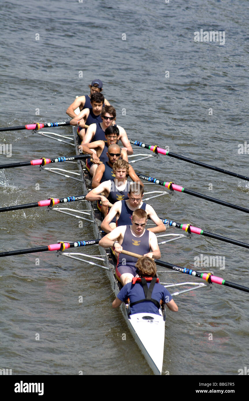 Rowing at Oxford University Summer Eights Stock Photo - Alamy