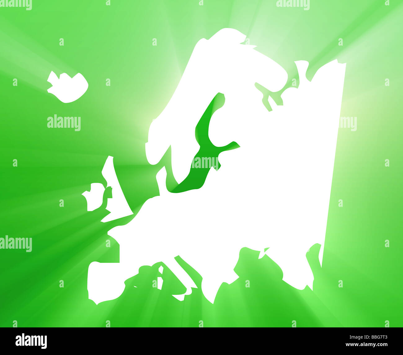 Map of Europe illustration glowing shining light appearance Stock Photo ...