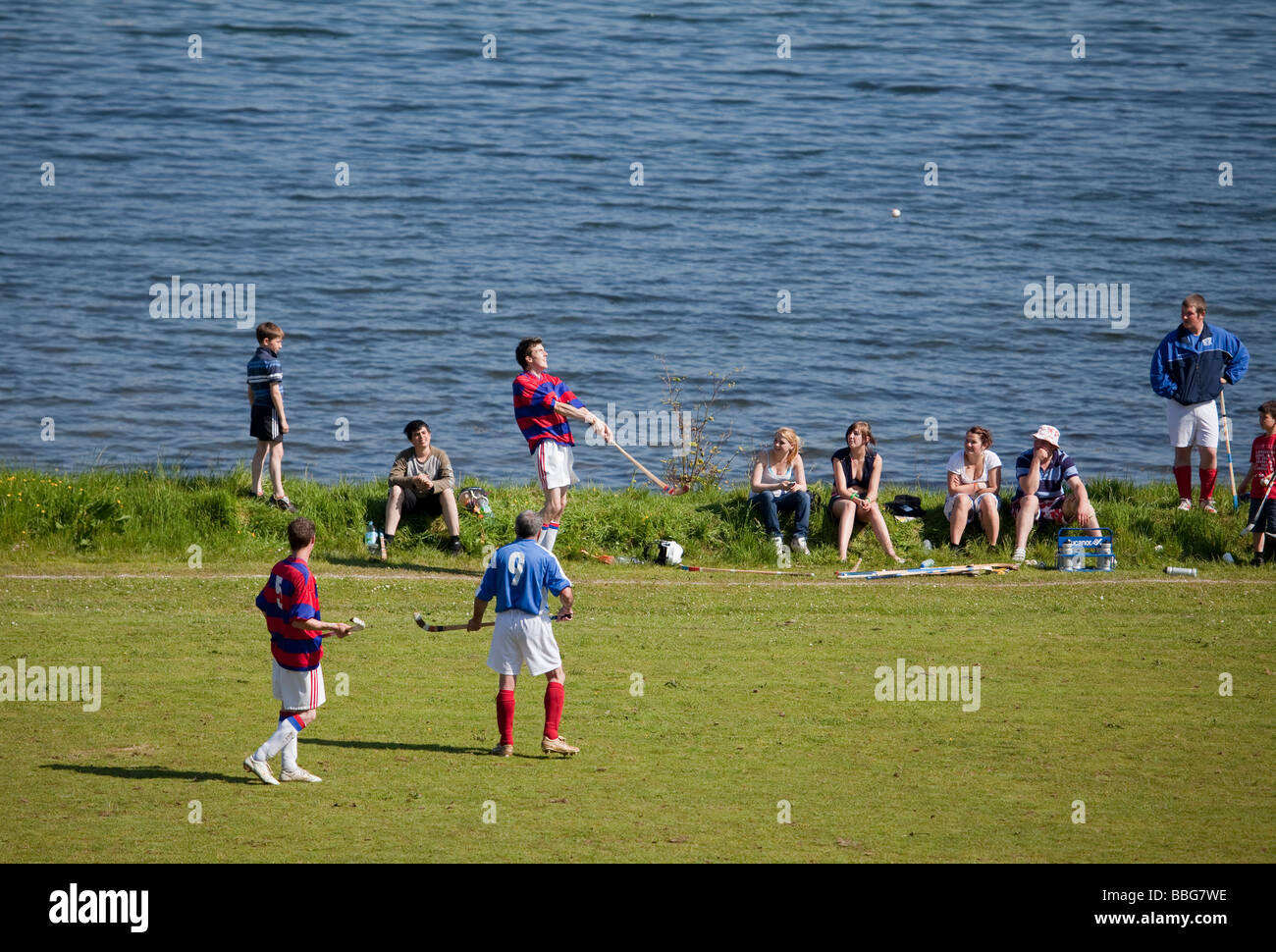 Shinty: game between Kyles Athletic and Kingussie at Tighnabruaich ...