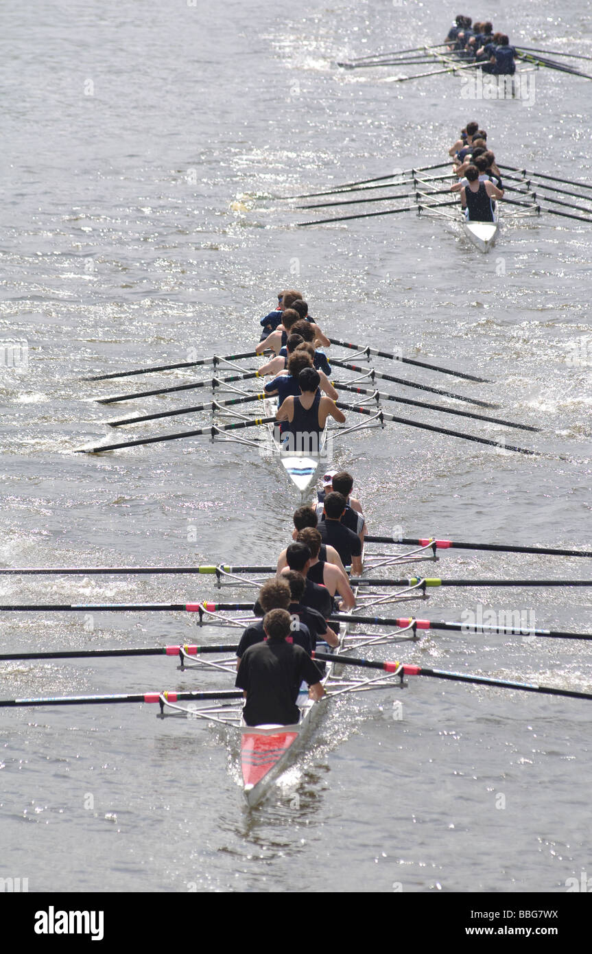 Rowing at Oxford University Summer Eights Stock Photo - Alamy