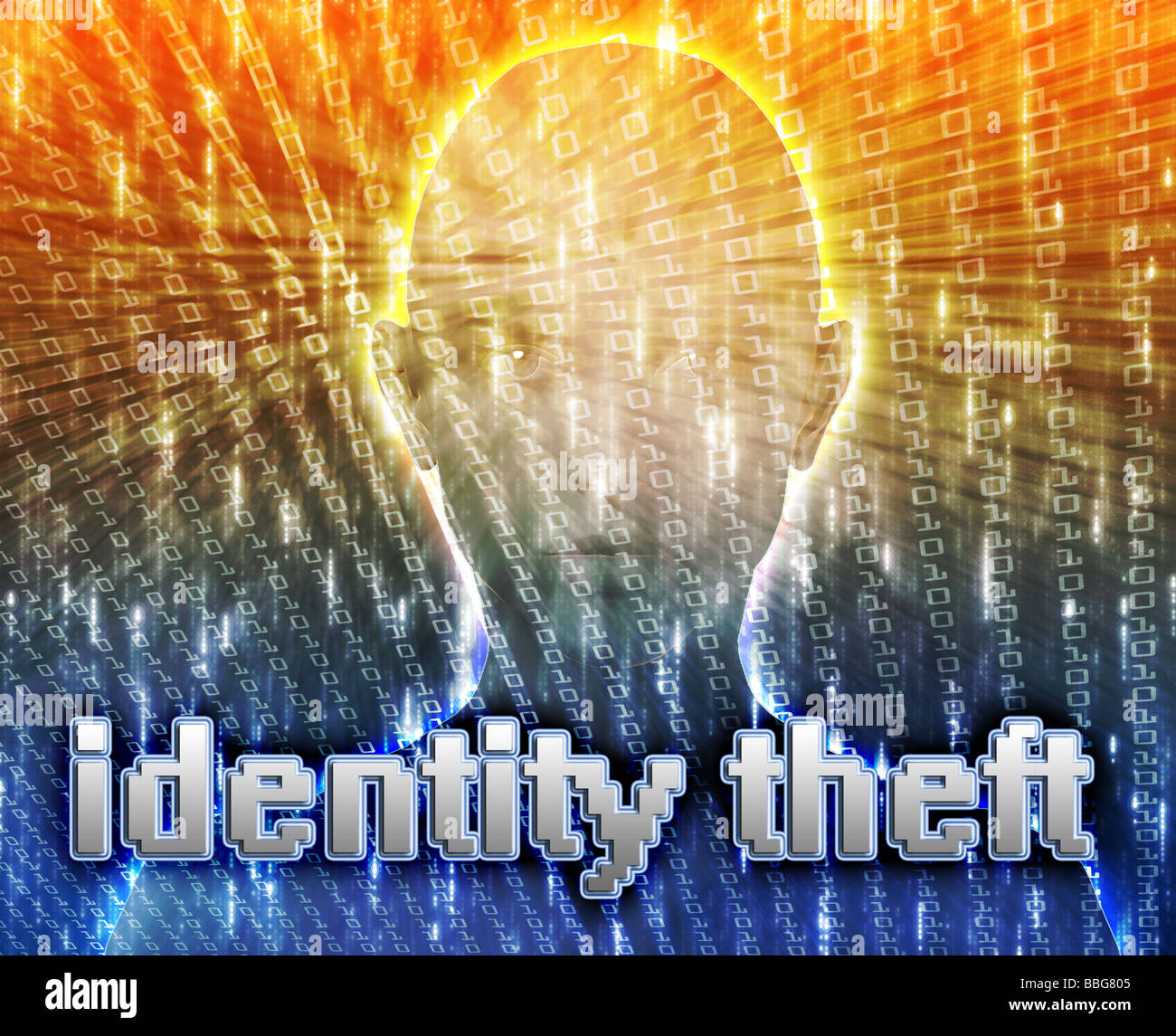 Cyber crime online fraud identity theft illustration Stock Photo - Alamy