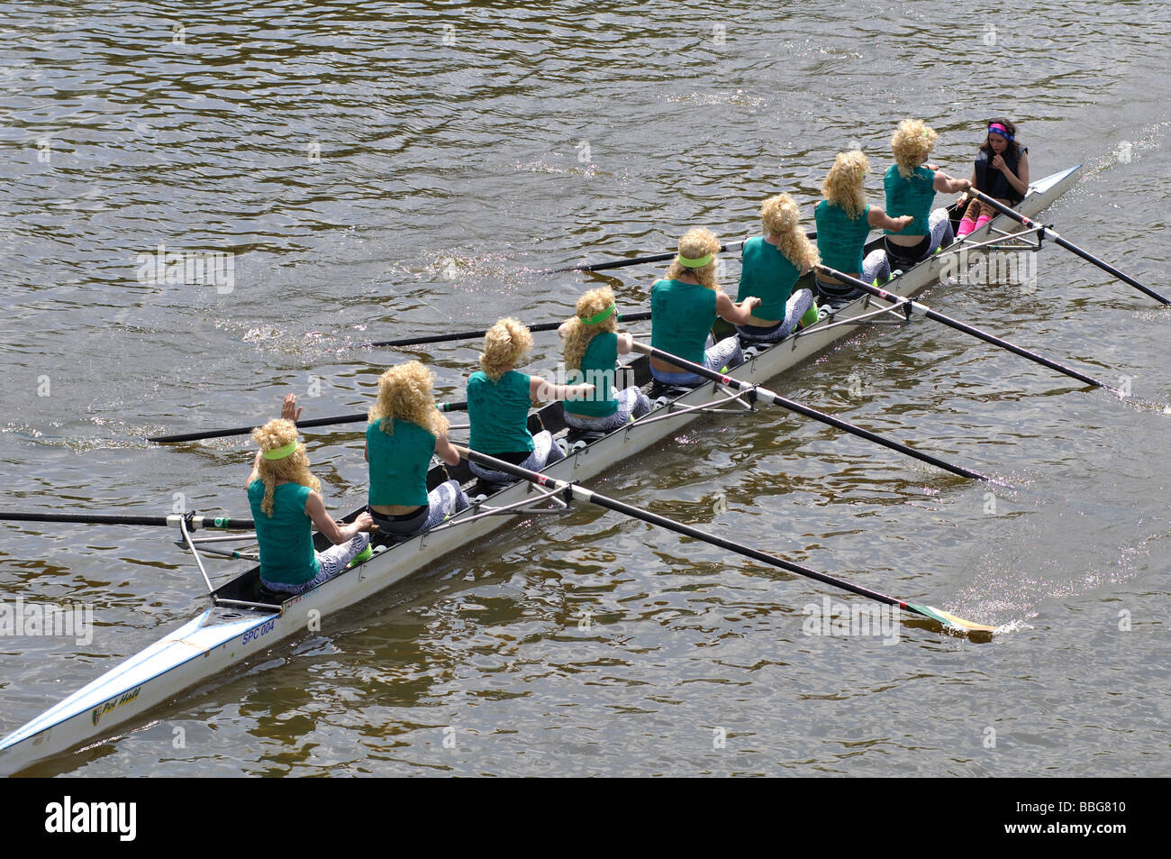 Rowing at Oxford University Summer Eights Stock Photo - Alamy