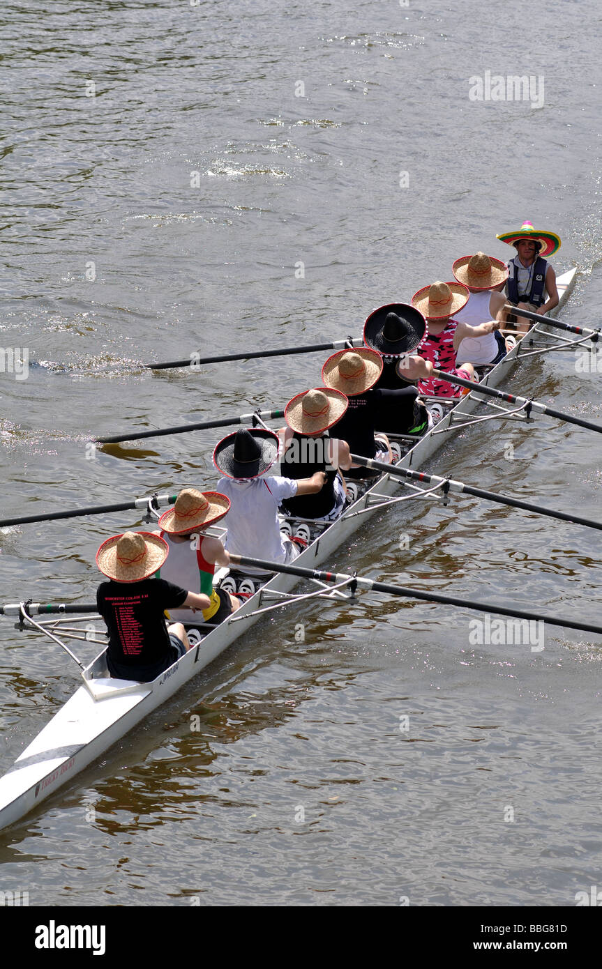 Rowing at Oxford University Summer Eights Stock Photo - Alamy