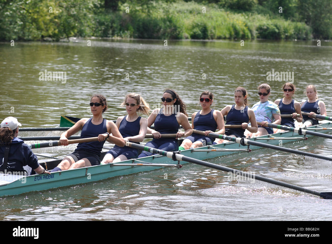 Rowing at Oxford University Summer Eights Stock Photo - Alamy