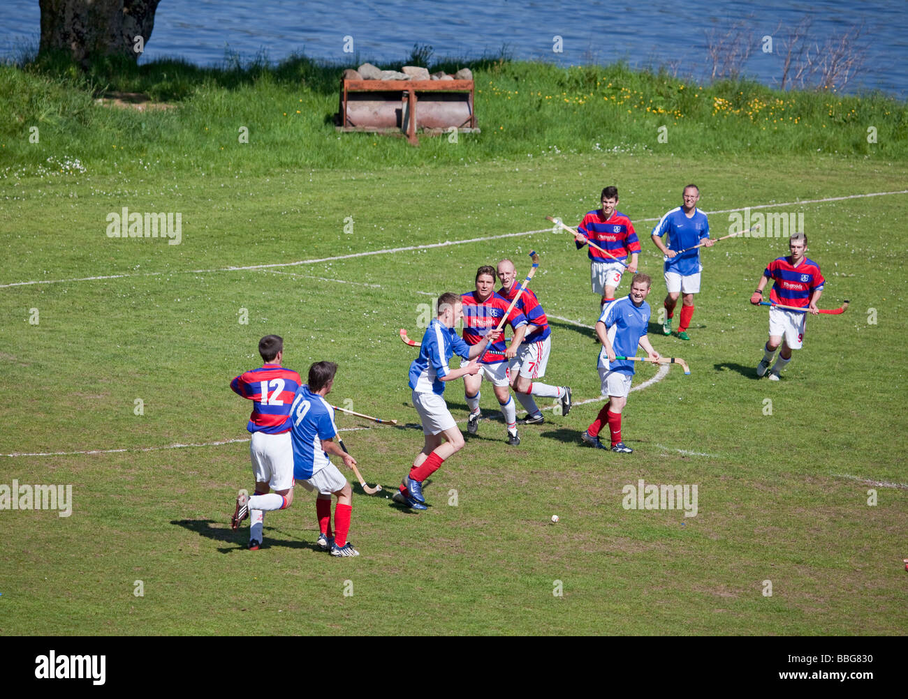 Shinty: game between Kyles Athletic and Kingussie at Tighnabruaich ...