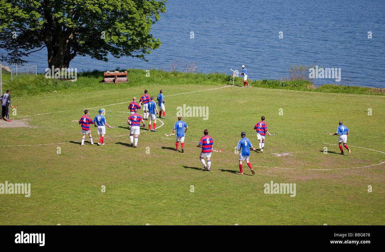 Shinty: game between Kyles Athletic and Kingussie at Tighnabruaich ...