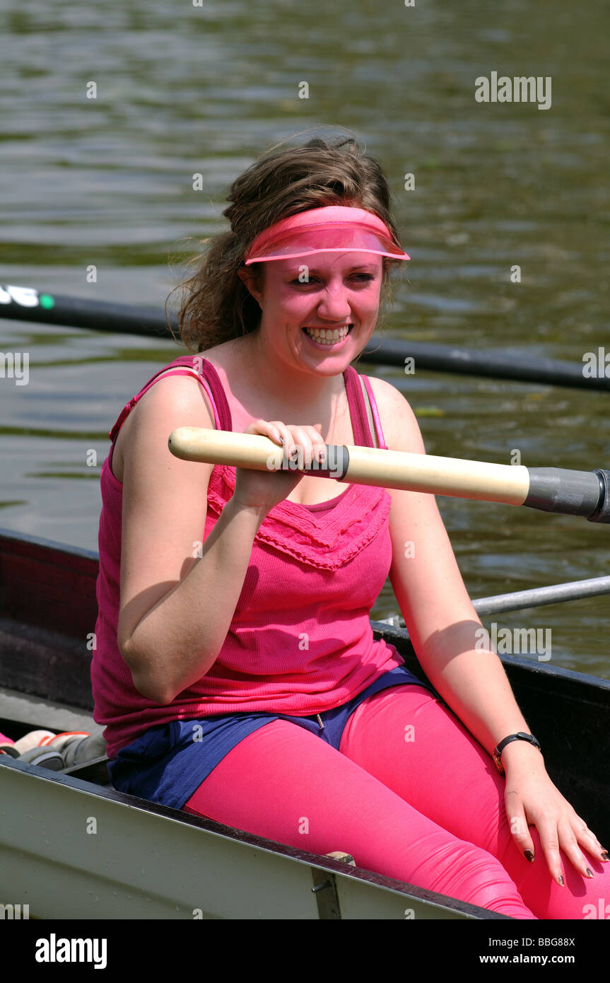 Rower at Oxford University Summer Eights Stock Photo - Alamy