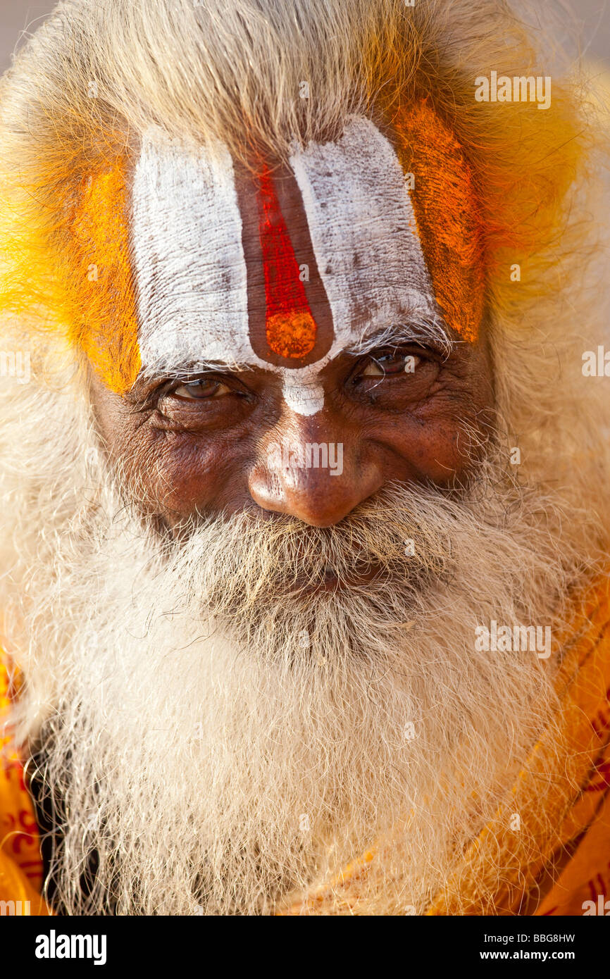 Sadhu in Varanasi India Stock Photo - Alamy