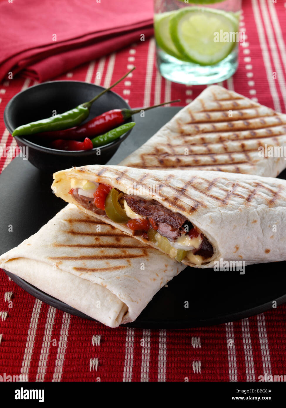 Beef tortilla wrap hi-res stock photography and images - Alamy