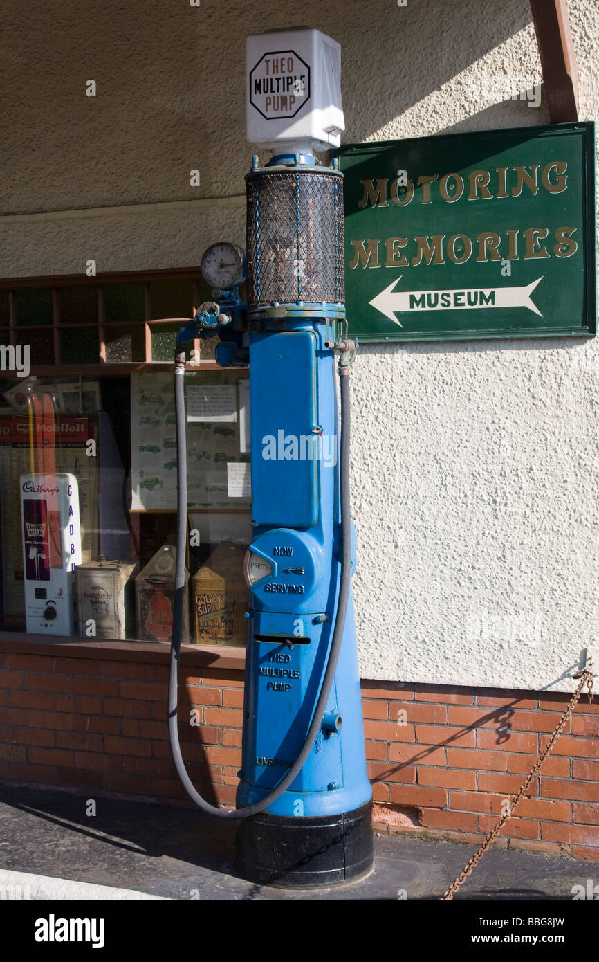 museum showing old shell BP petrol pumps devon england uk gb Stock ...