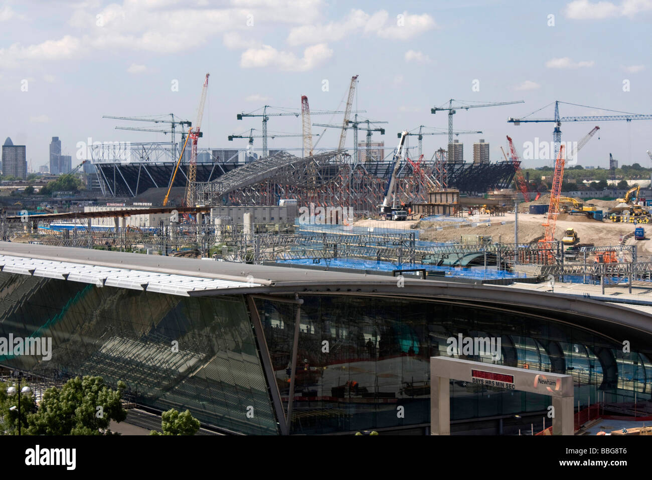 London 2012 Olympic Infrastructure Construction site Stratford London ...