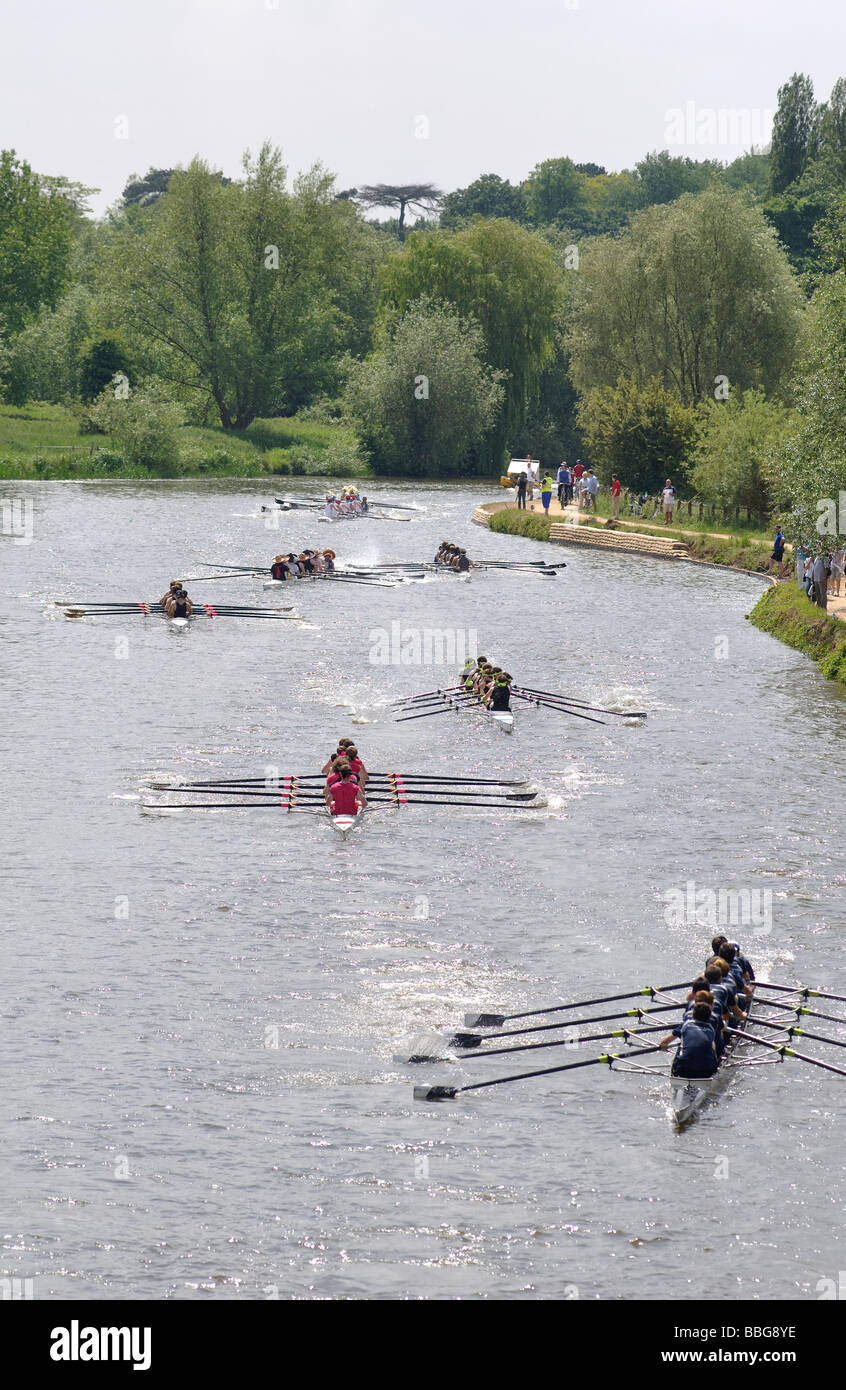 Rowing at Oxford University Summer Eights Stock Photo - Alamy