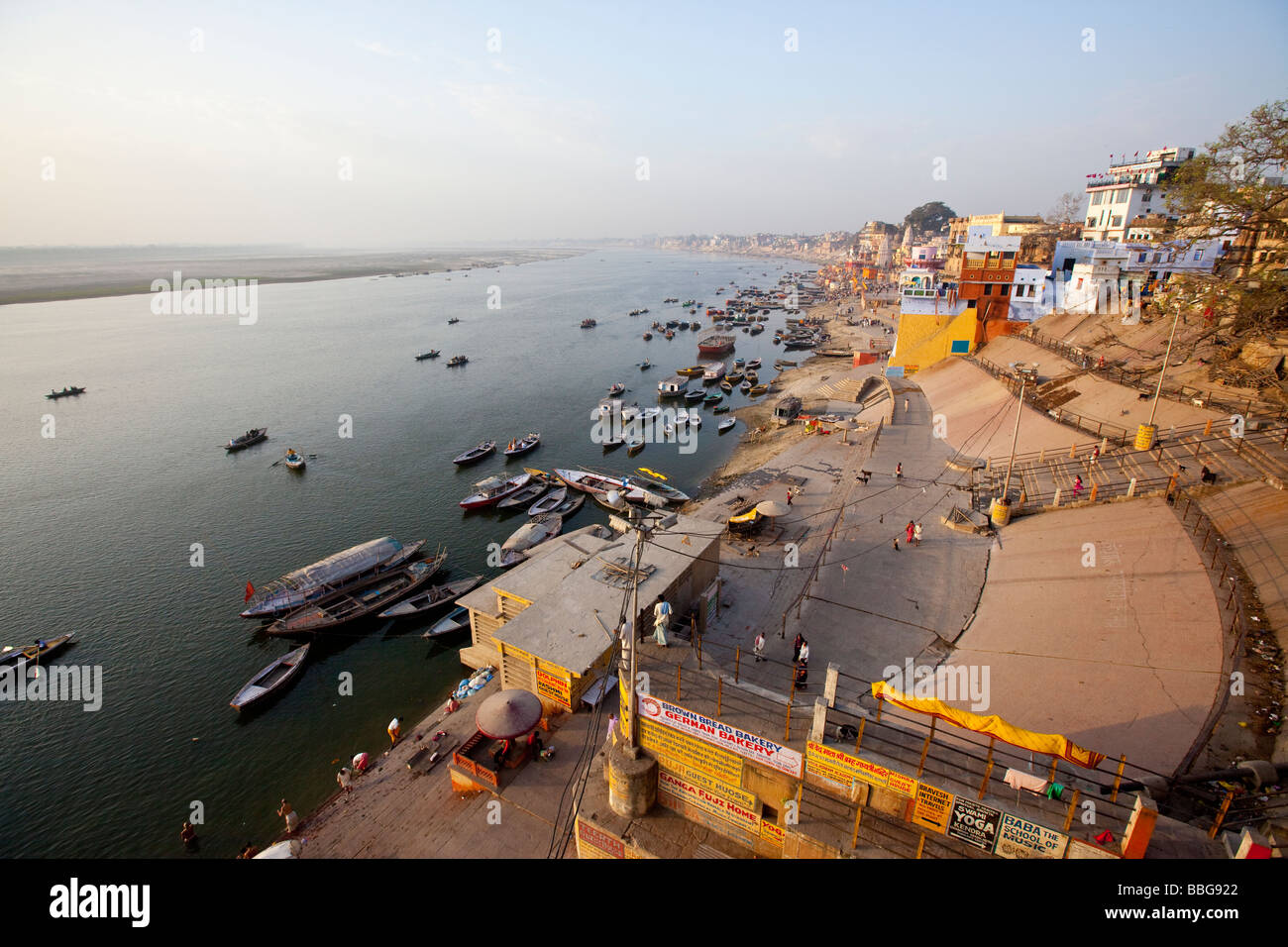 Ganges River in Varanasi India Stock Photo - Alamy