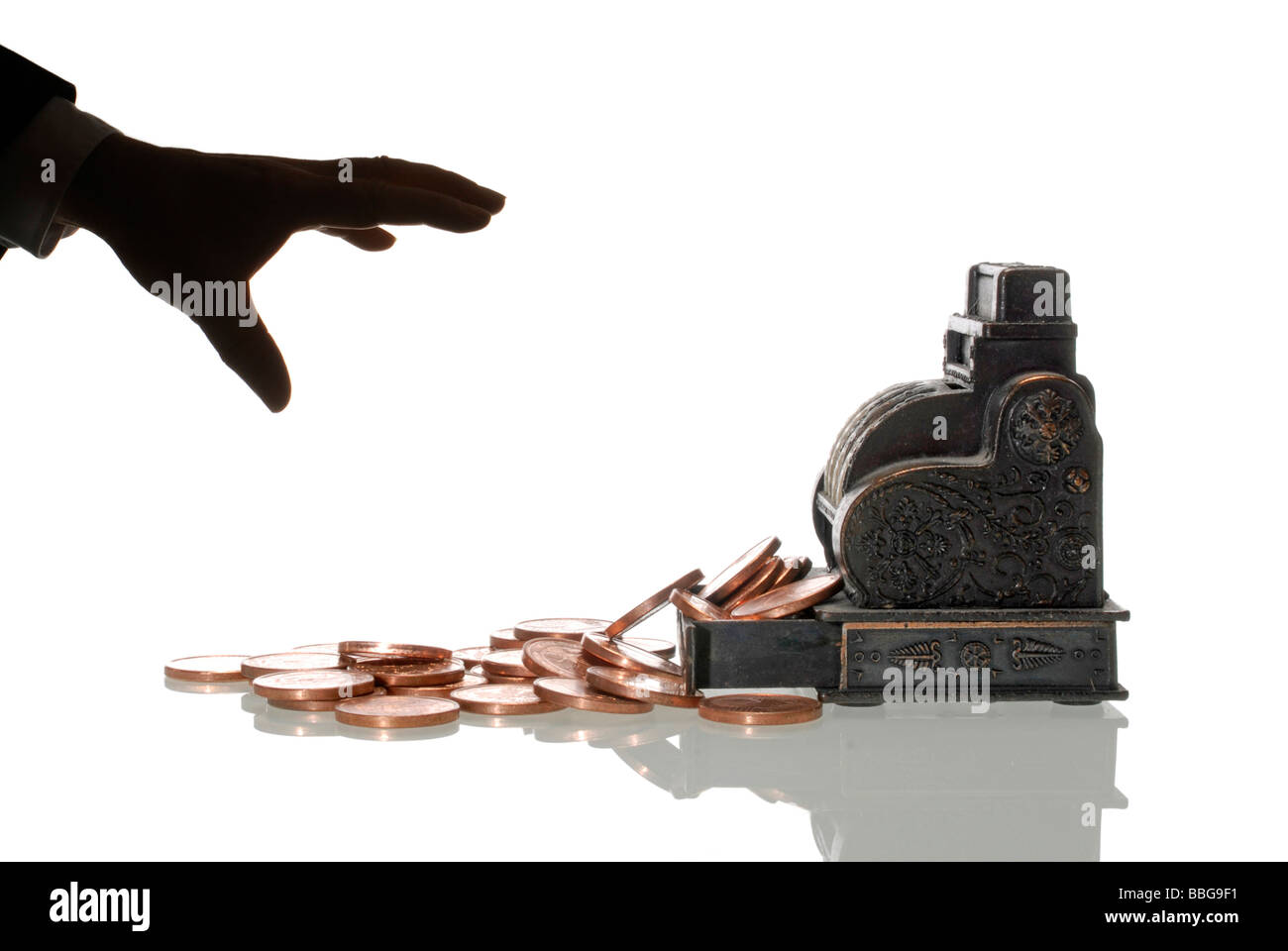 Hands grabbing cash Cut Out Stock Images & Pictures - Alamy