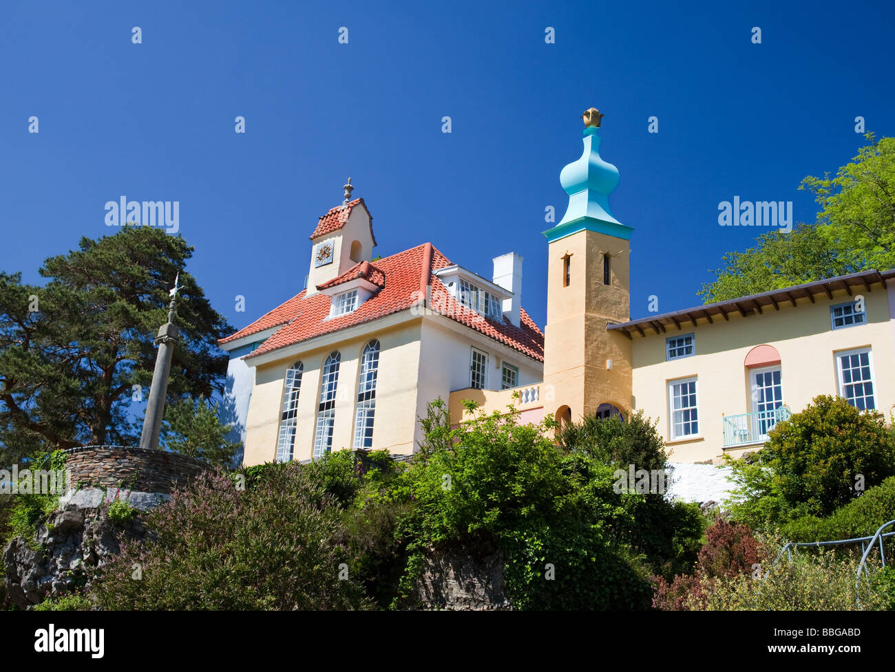 House and Tower,Portmeirion Fantasy Village, Built by Clough William ...